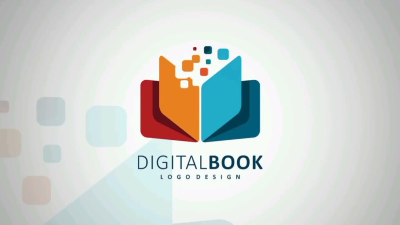 logo vector tutorial. digital book
