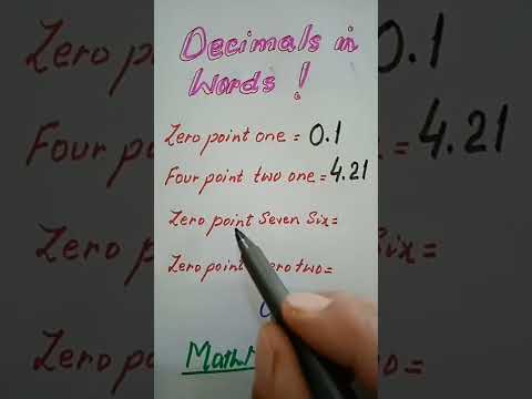 Decimals in words#MathMattow#Decimal figures#Change words to decimals