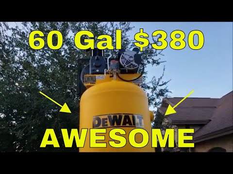 $380 Buying Best Dewalt Air Compressor DXCM601 60 Gallon - Break In Procedure Reviews Installation