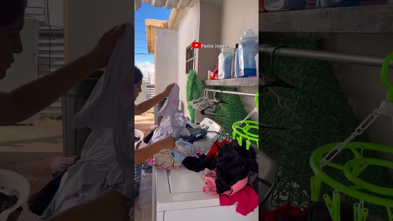 Join me to wash and clean my LAUNDRY area🧺🫧🧹#laundry #cleaning #laundries #mom #mommade3