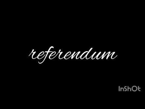 Referendum pronunciation and meaning