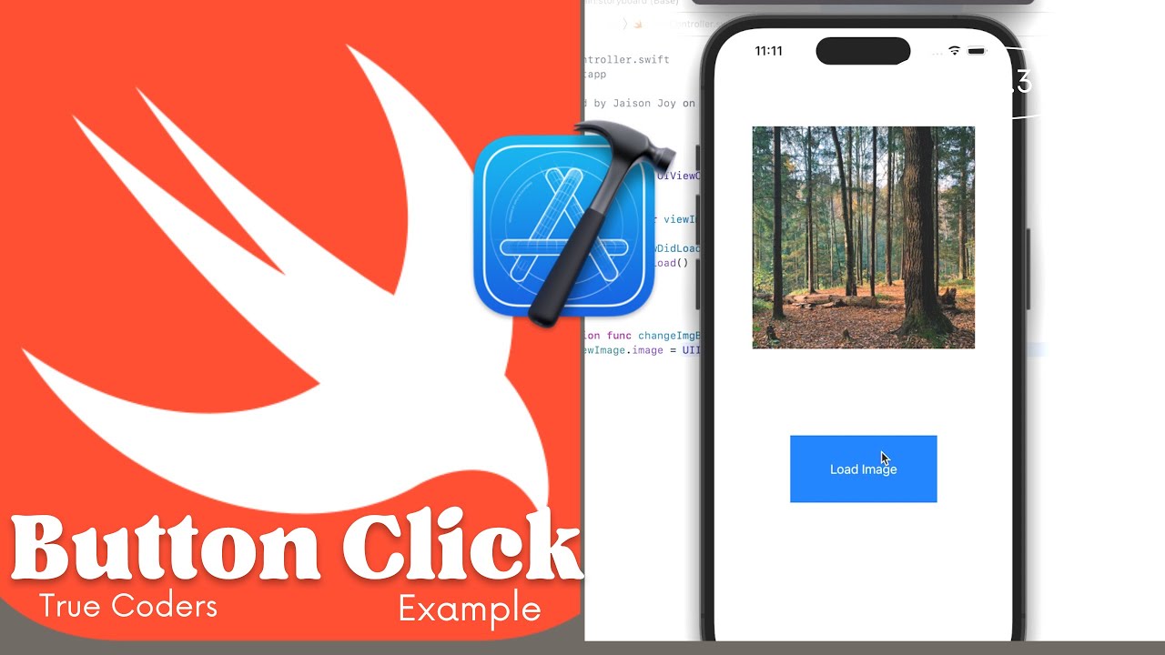 iOS Button Press Example | Swift Xcode  | iPhone Application Development
