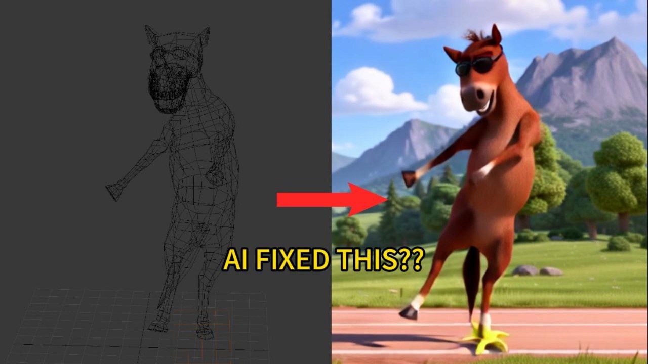 AI finally made this horse fall properly