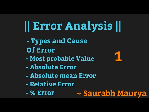 || Error Analysis || #nature #physics