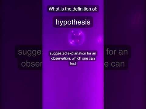 Define | hypothesis