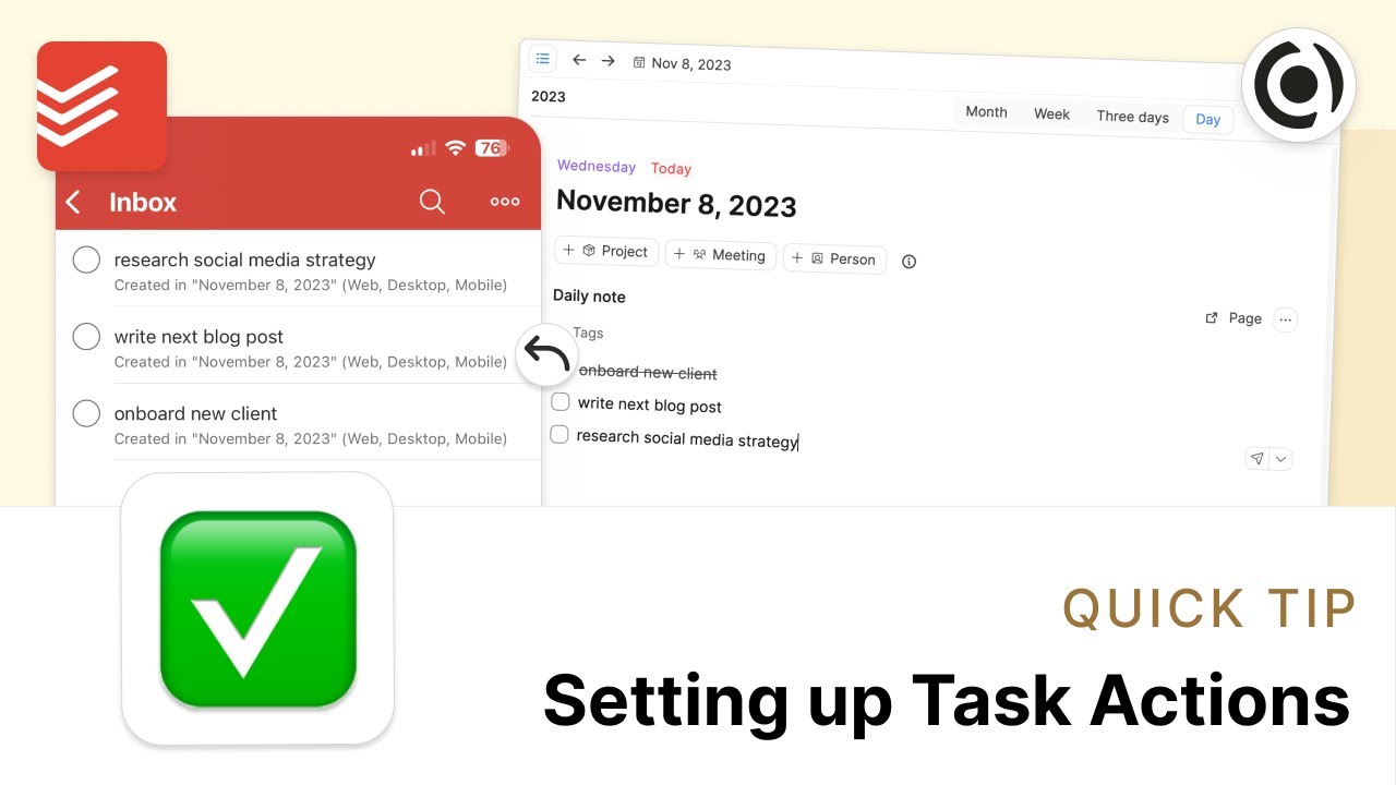 How to Set Up Task Actions In Capacities