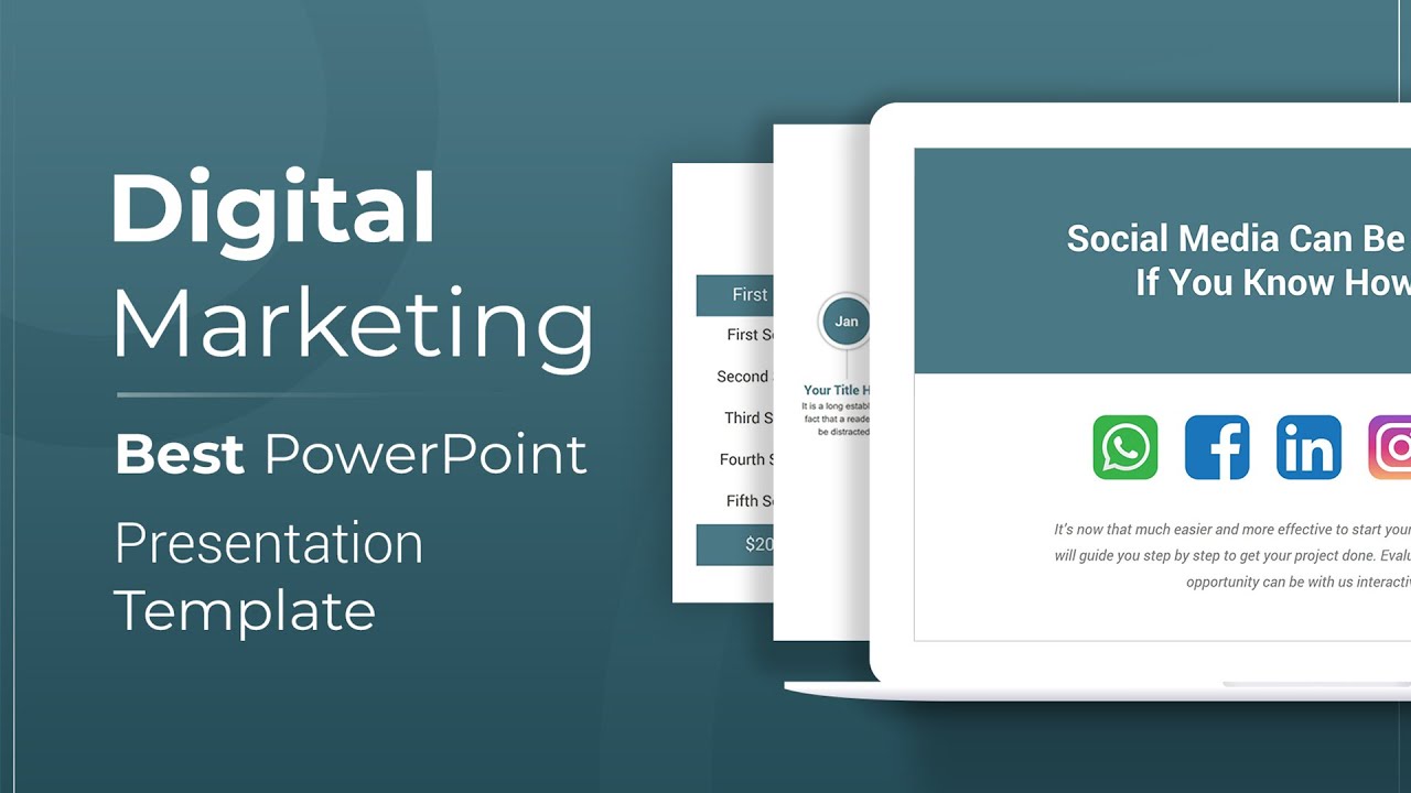 Digital Marketing PowerPoint Presentation Template l Google Slides, Keynote