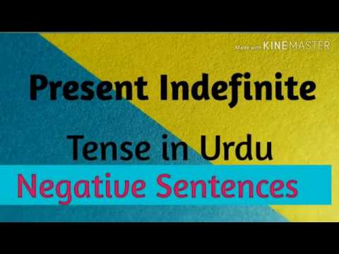 Present Indefinite tense negative in Urdu,Hindi/Present indefinite tense negative sentences