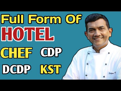 Full Form Of Hotel, Chef, Cdp, Dcdp and Kst!!Hindi!!