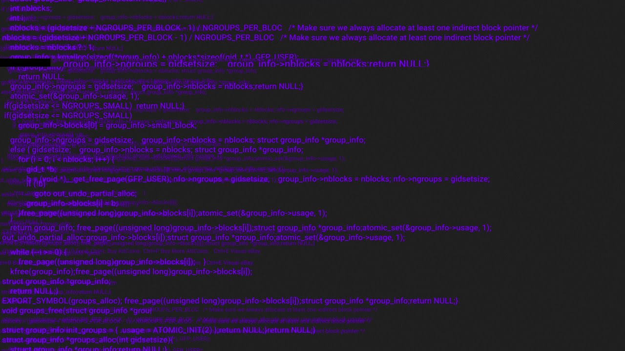 Purple screen coding hacker concept animation with glitch Free Stock Video