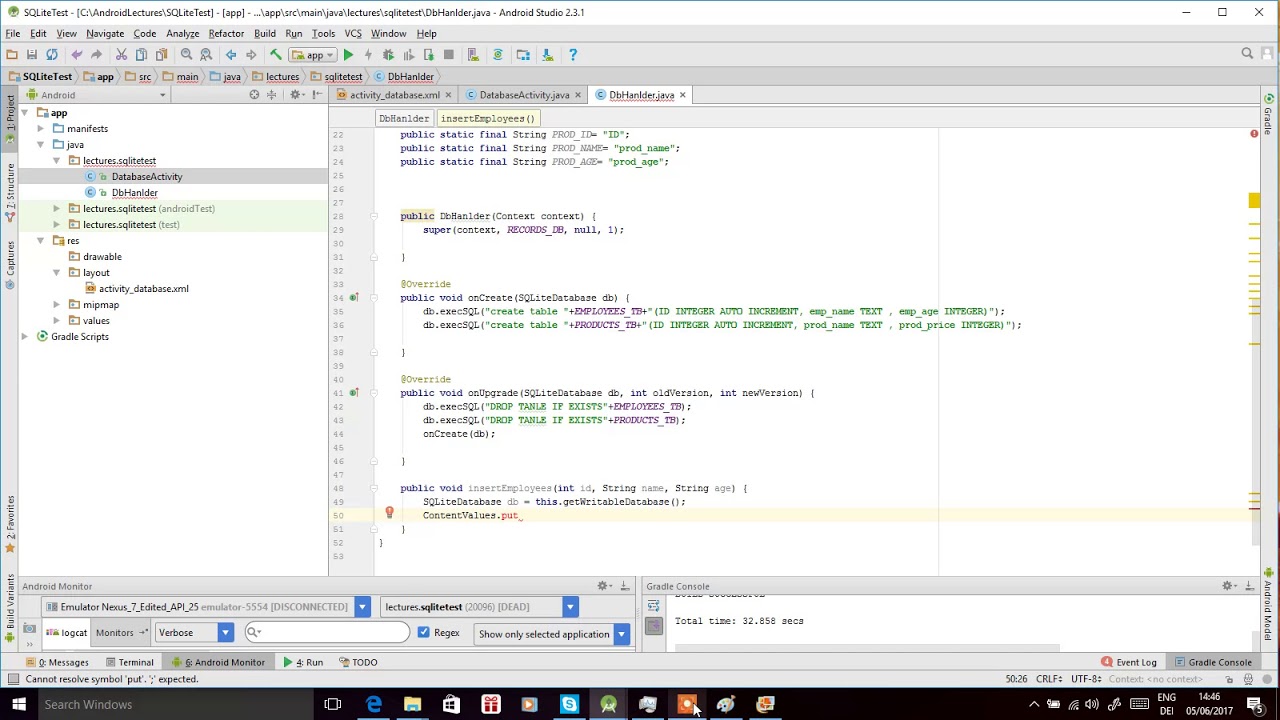 Android SQLite Database with example Project : part 13