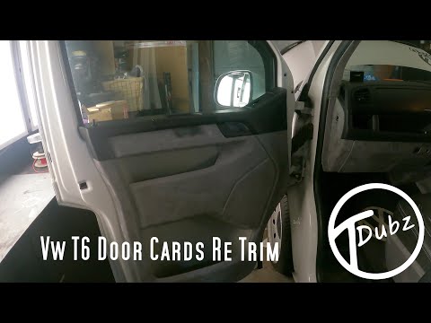 VW T6 door cards #retrim #suede #vw #doortrim