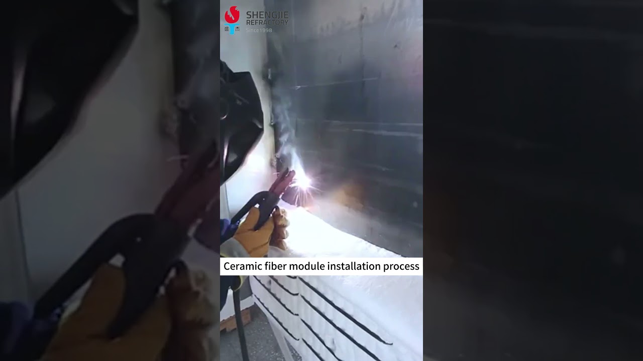Ceramic fiber module installation process陶瓷纤维模块的安装过程 #refractory #industry #construction