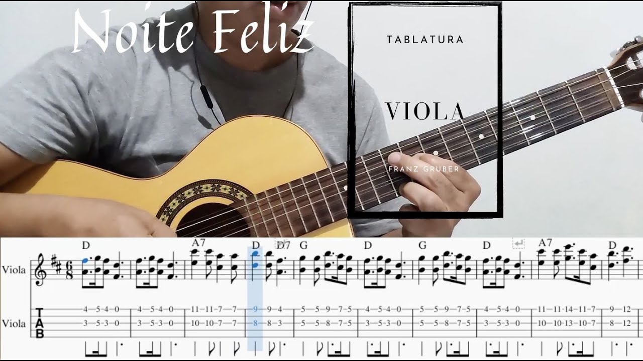 NOITE FELIZ + tablatura para viola caipira