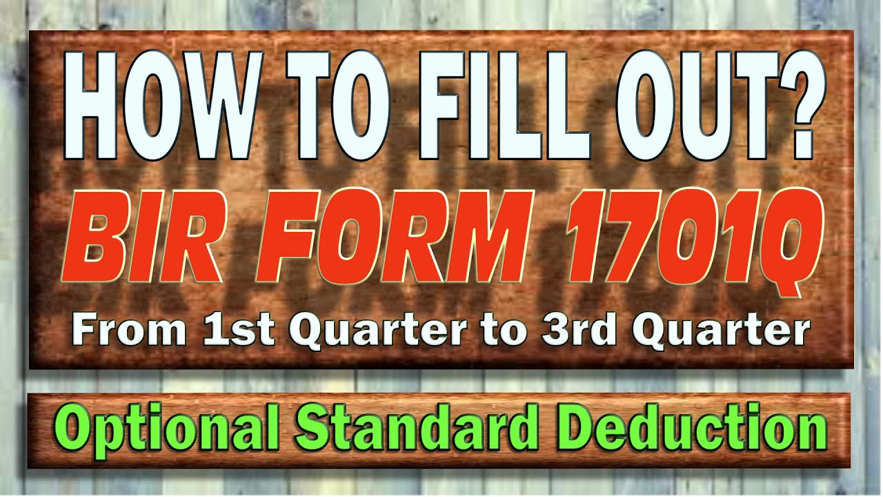 1701Q under Optional Standard Deduction (OSD)
