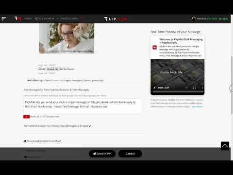 FlipMob.com - Bulk Messaging Dashboard and Console (for messaging your Followers)