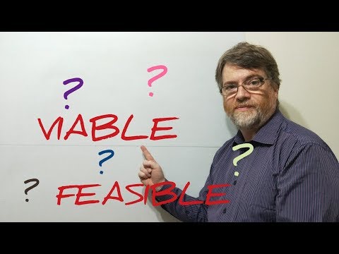 Tutor Nick P Lesson 6 What is the Difference Between Feasible & Viable