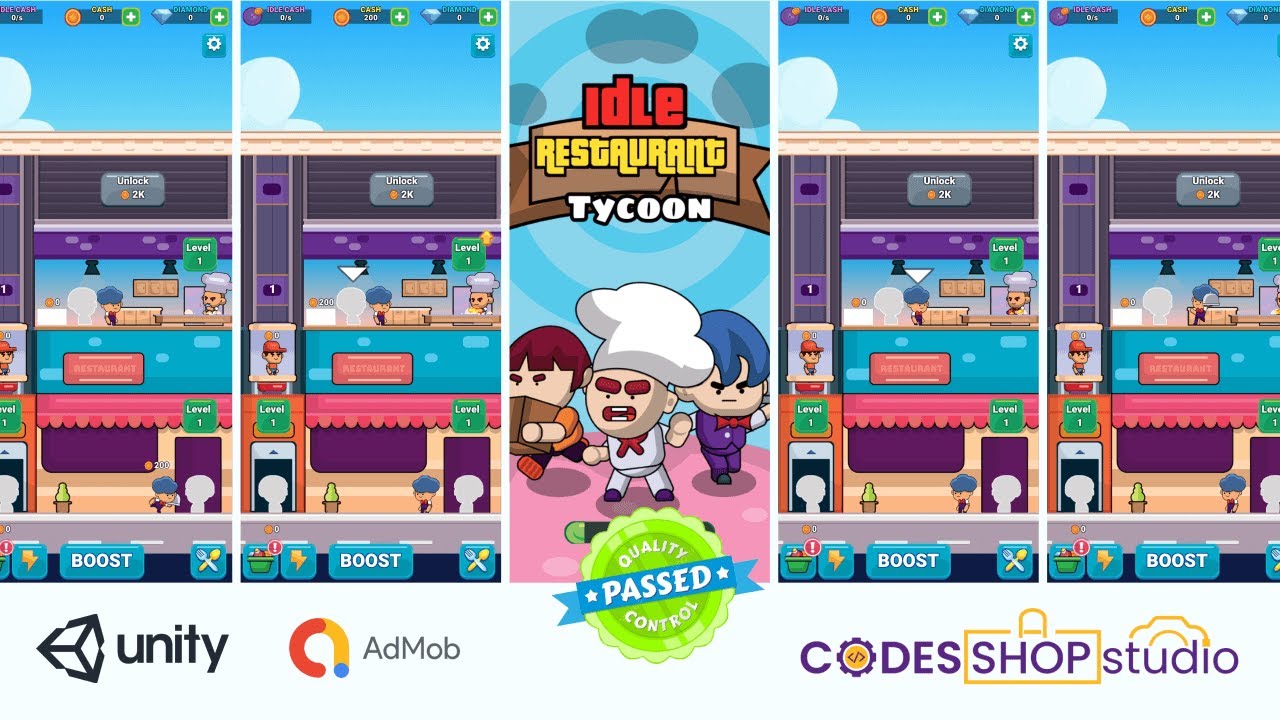 Idle Restaurant | Restaurant | Unity Source Code