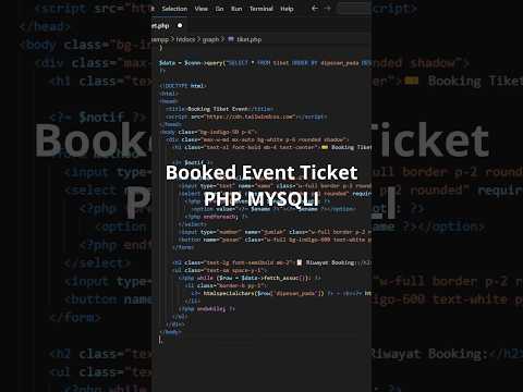 Build a Ticket Booking System with PHP & MySQLi — Full Project