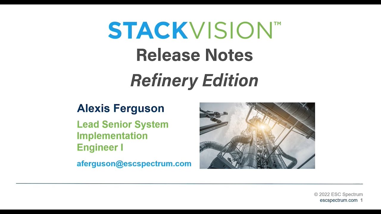 StackVision for Refineries