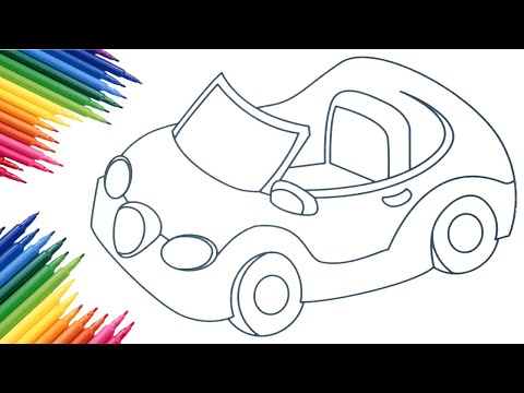 How to Colour A Car Colouring Pages For Kids Toye Car Coloring Book For Toddler | Learn with Colours