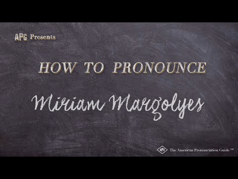 How to Pronounce Miriam Margolyes (Real Life Examples!)