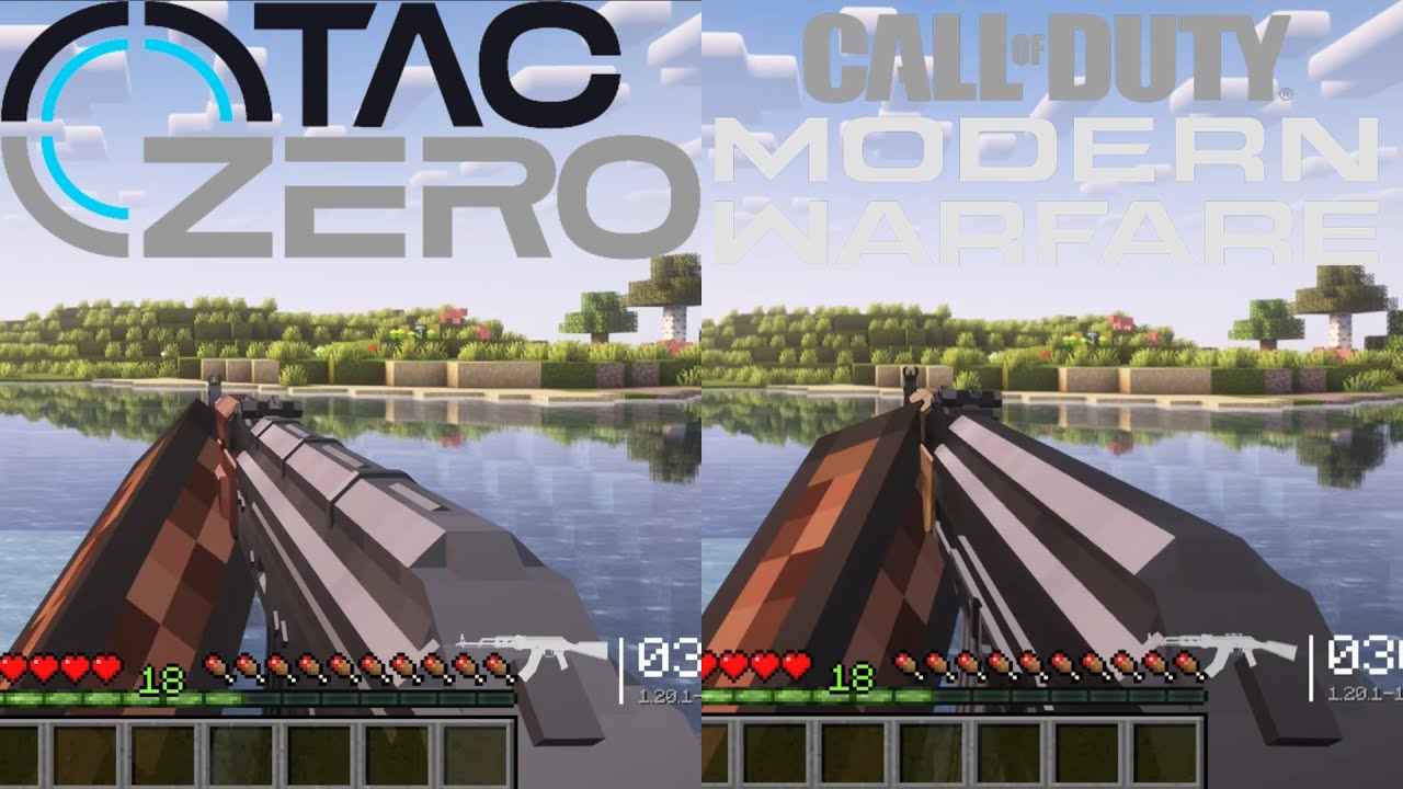 Minecraft Mods: TaCZ AKM Vs Call Of Duty Modern Warfare 2019 AK-47 #mcjava #mods #tacz #minecraft