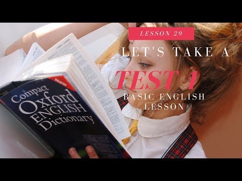 Basic English Lesson 29 Writing Practice Test 1