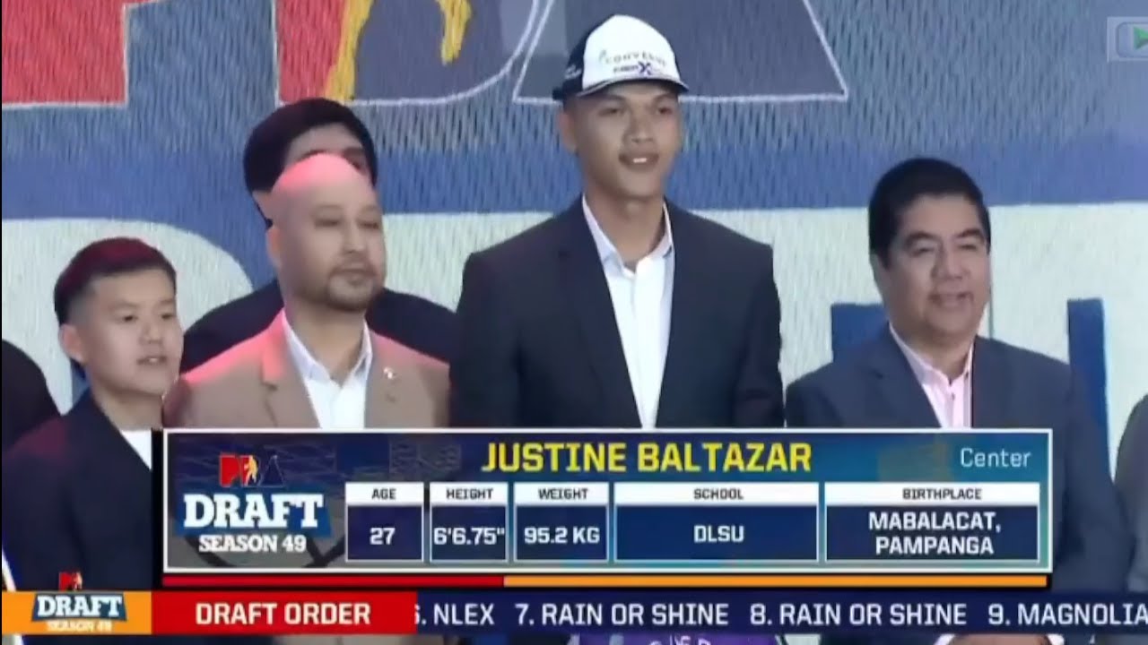 Justine Baltazar 1st Overall Pick PBA 49 Season Rookie Draft