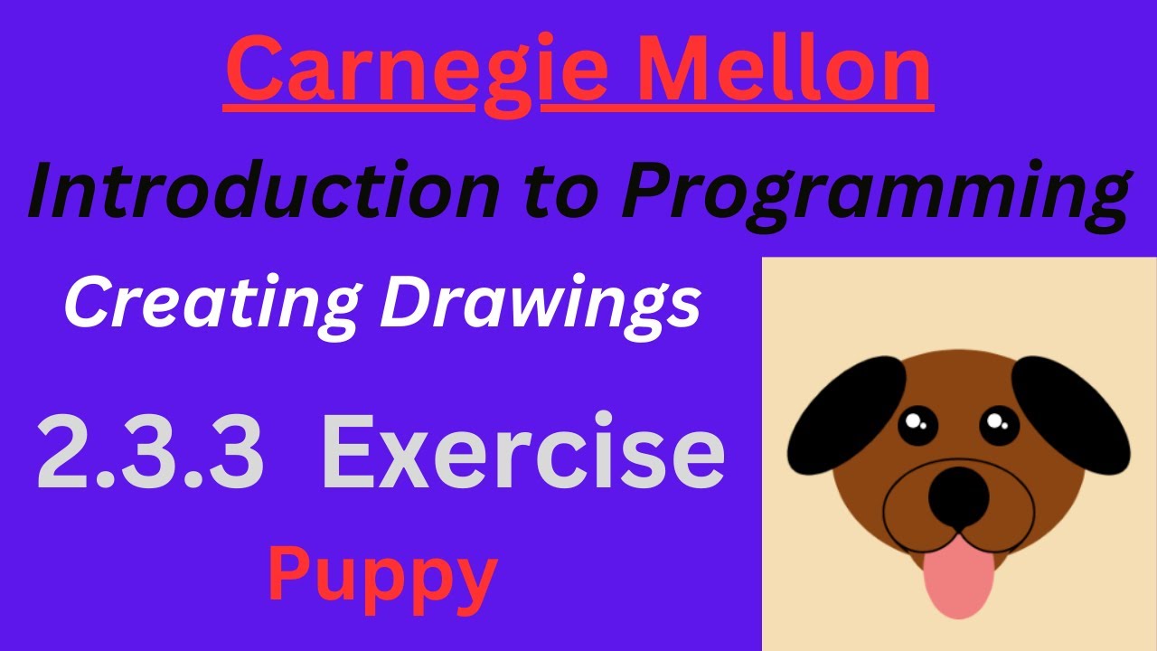 CM Intro to Programming  Unit 2 Lesson 3 Exercise: Puppy