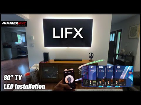 Installing LIFX SMART LED KIT & Lightstrip Extensions on my 80" TV