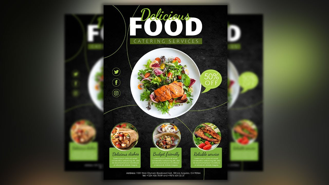 Free Catering Services Free Flyer PSD Template
