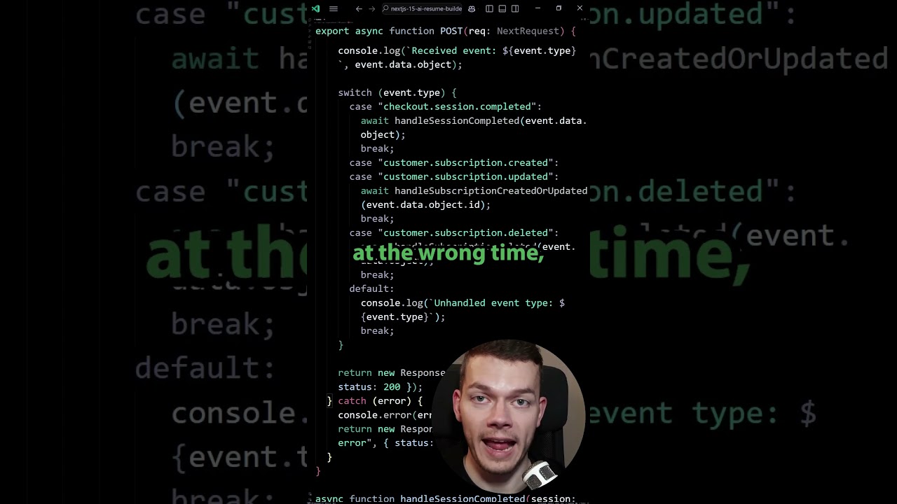 Avoid This Stripe Webhook Bug 💀 #webdeveloper #stripe #webdev #backendwebdevelopment