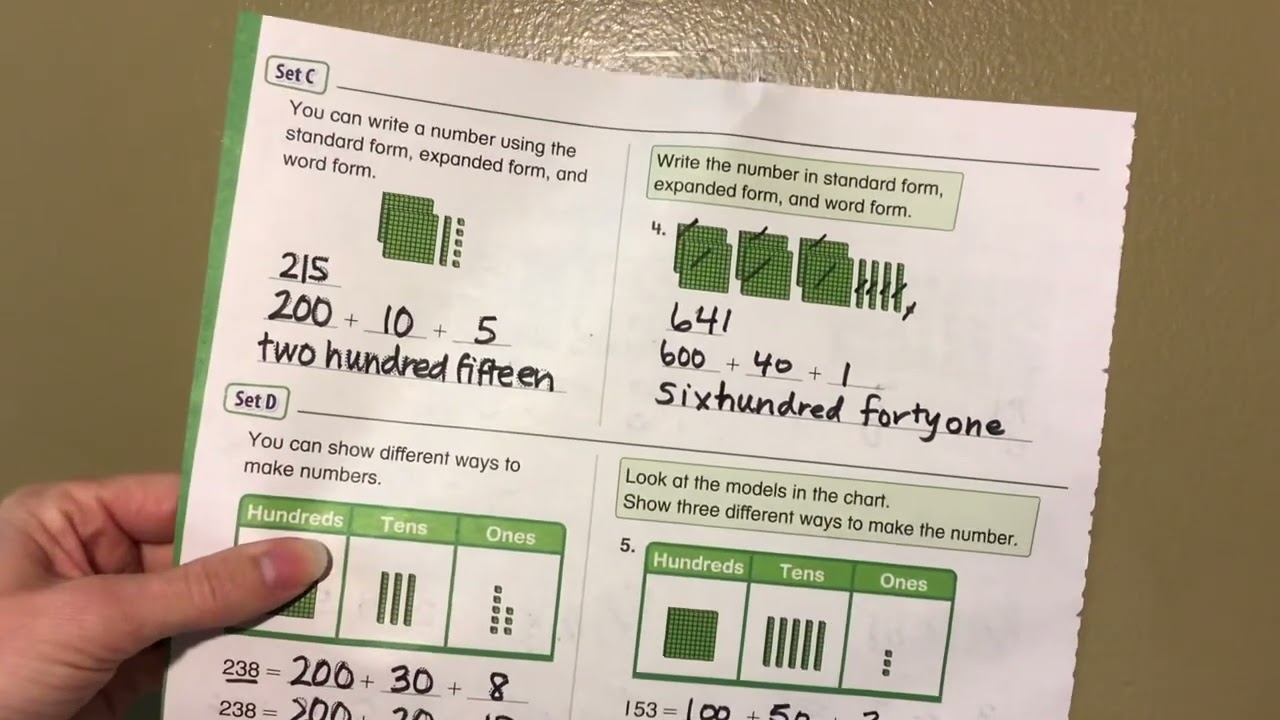 2nd grade math topic 9 reteaching