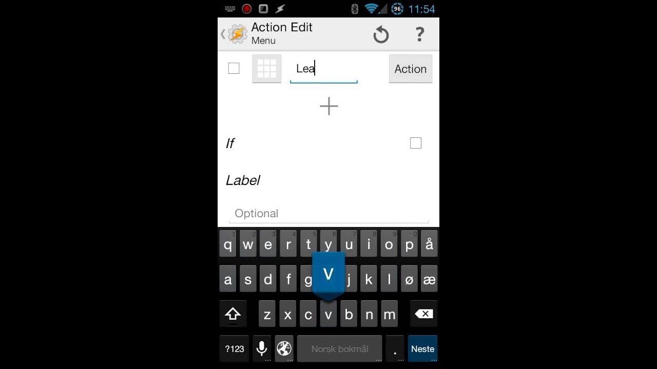 Tasker Menu action %tap_label trick