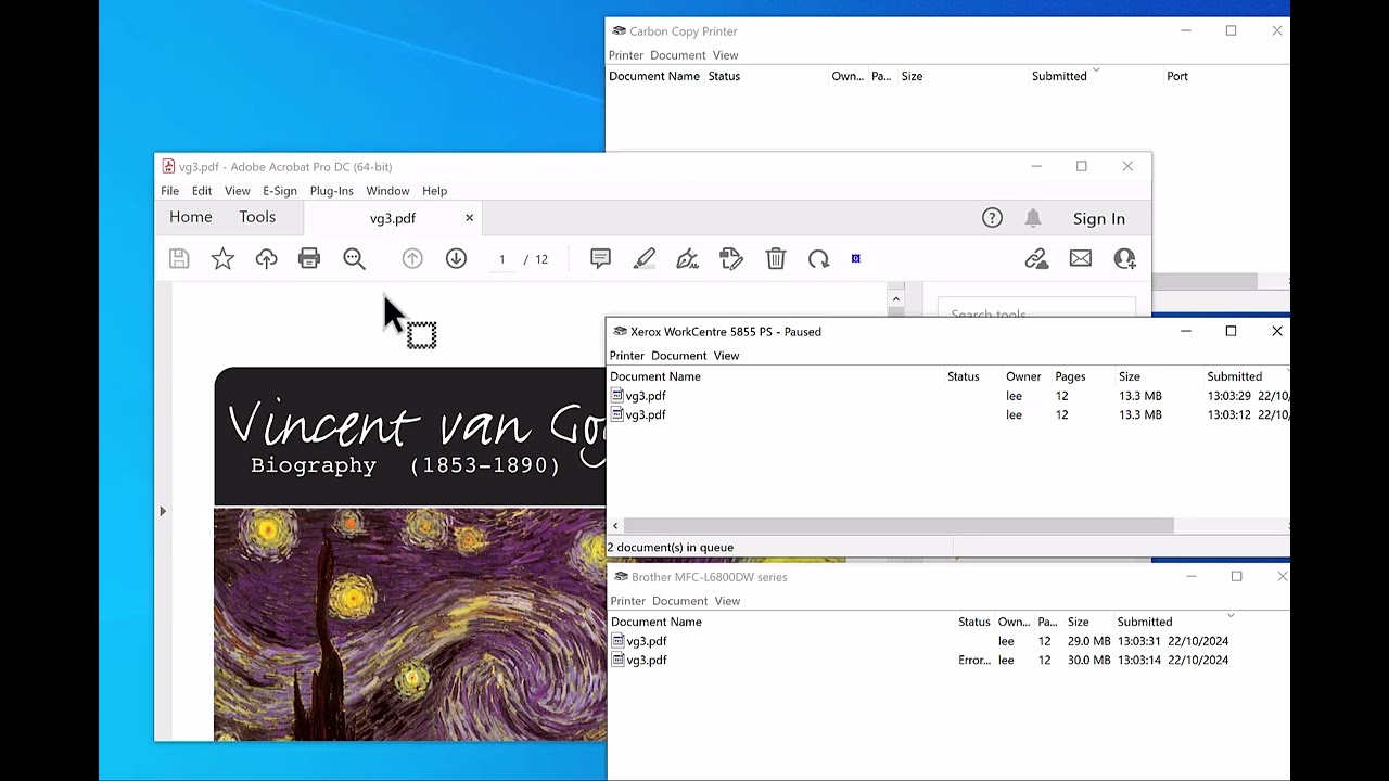 How to print to 2 printers at once from any software