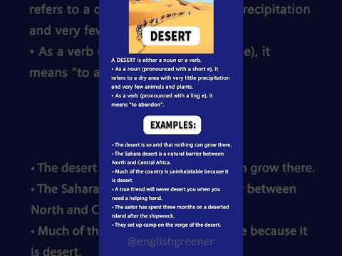 Learn English | Desert Meaning with Examples #listeningpractice #dailyuseenglish