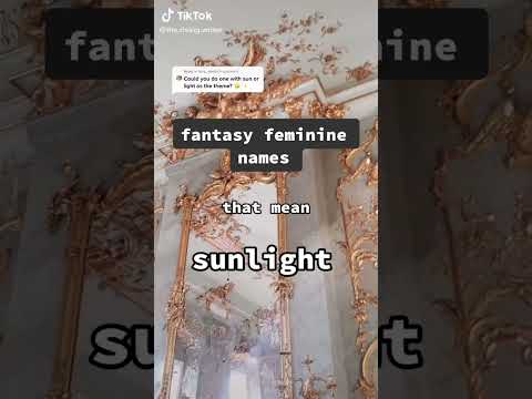 fantasy feminine names that mean sunlight | #shorts