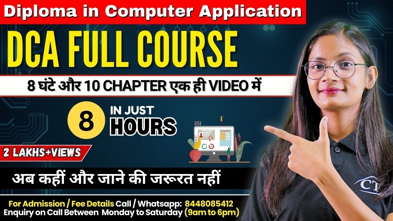 DCA Full Course in One Shot | Diploma in Computer Application (DCA) Complete Tutorial | CTA