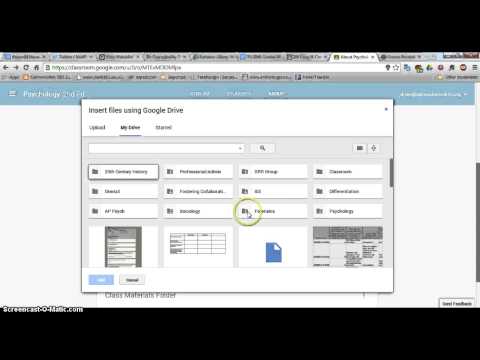 Sharing Folders via Google Classroom