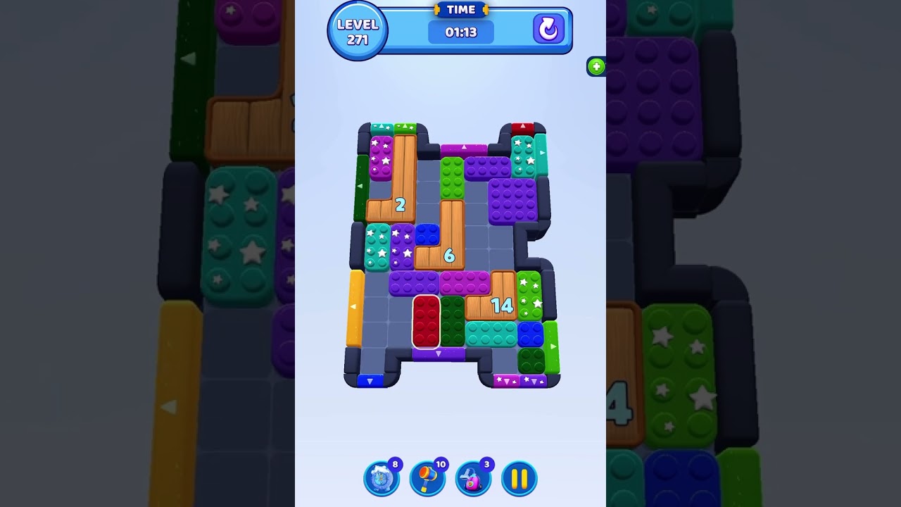 Color Block Jam Level 271 Solution Walkthrough#colorblockjam #gaming #games #colorblockjamgame #game