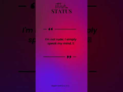 #011 I'm not rude; I simply speak my mind. 🗯️