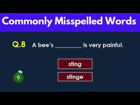 Spelling quiz with Answers || Choose the Correct Spellings