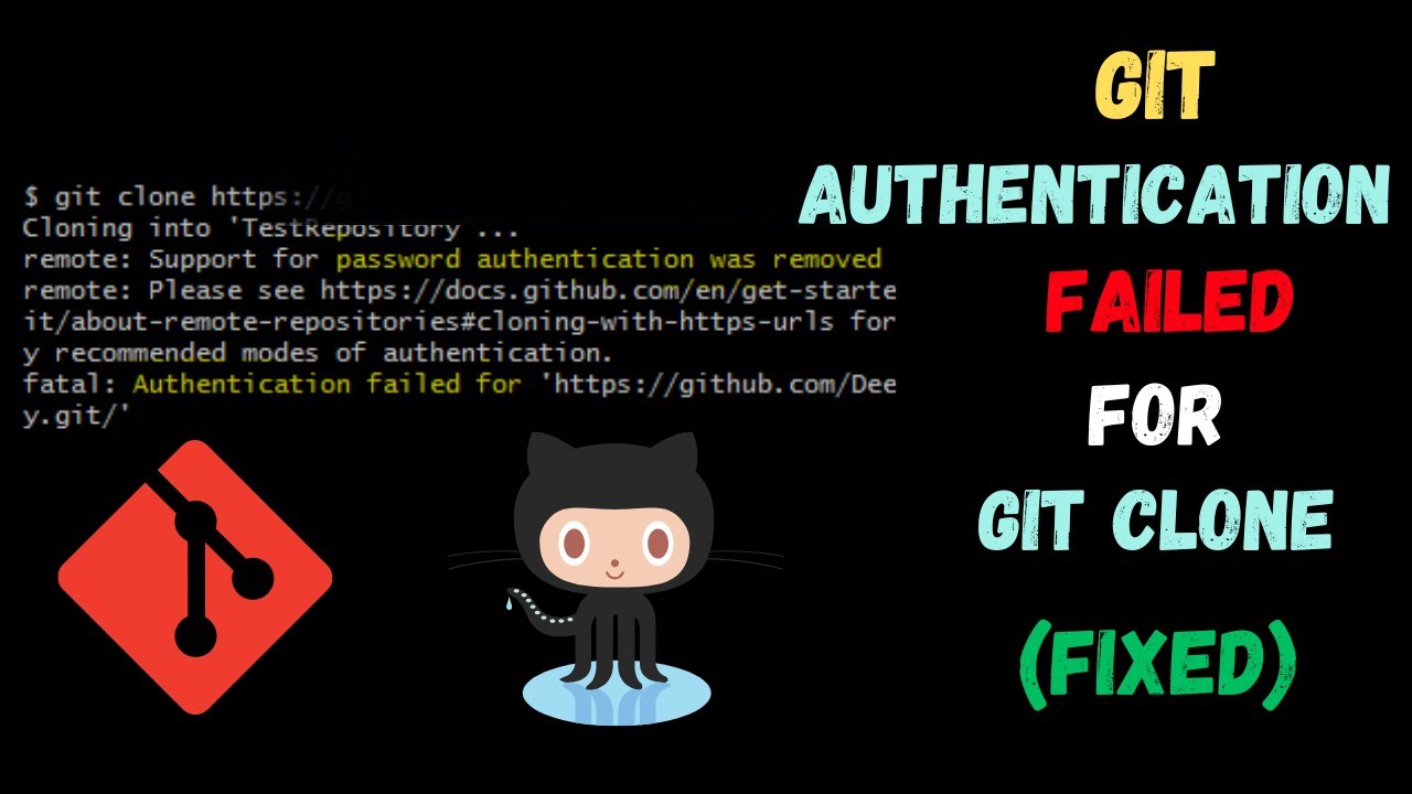 🔥Git Authentication Failed for Git Clone -- FIXED🔥 | Easy Steps |
