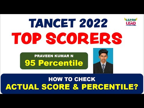 TANCET RESULTS | SUCCESS | LEARN TO LEAD BEST PERFORMERS | ACTUAL SCORE & PERCENTILE Calculation