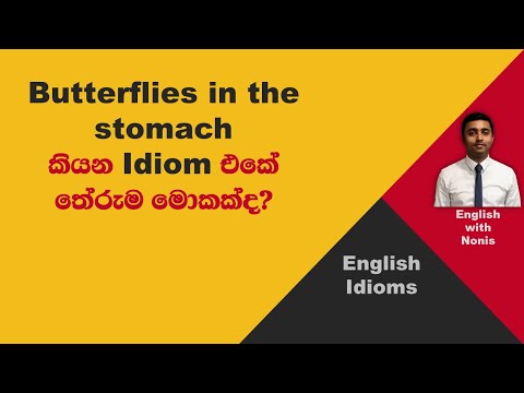 Spoken English | Butterflies in the stomach කියන idiom එකේ තේරුම මොකක්ද? | Learn English in Sinhala