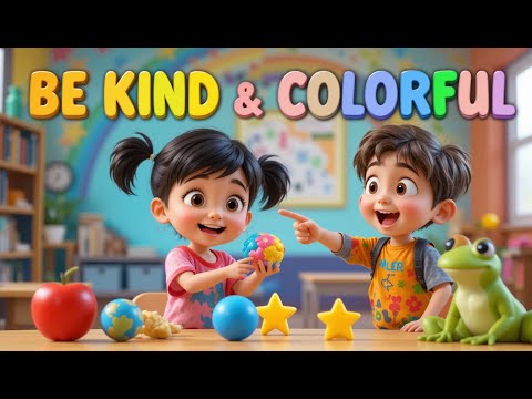 🎵 Good Manners & Color Song for Kids | Learn Kindness & Colors Nursery Rhyme 🎨😊