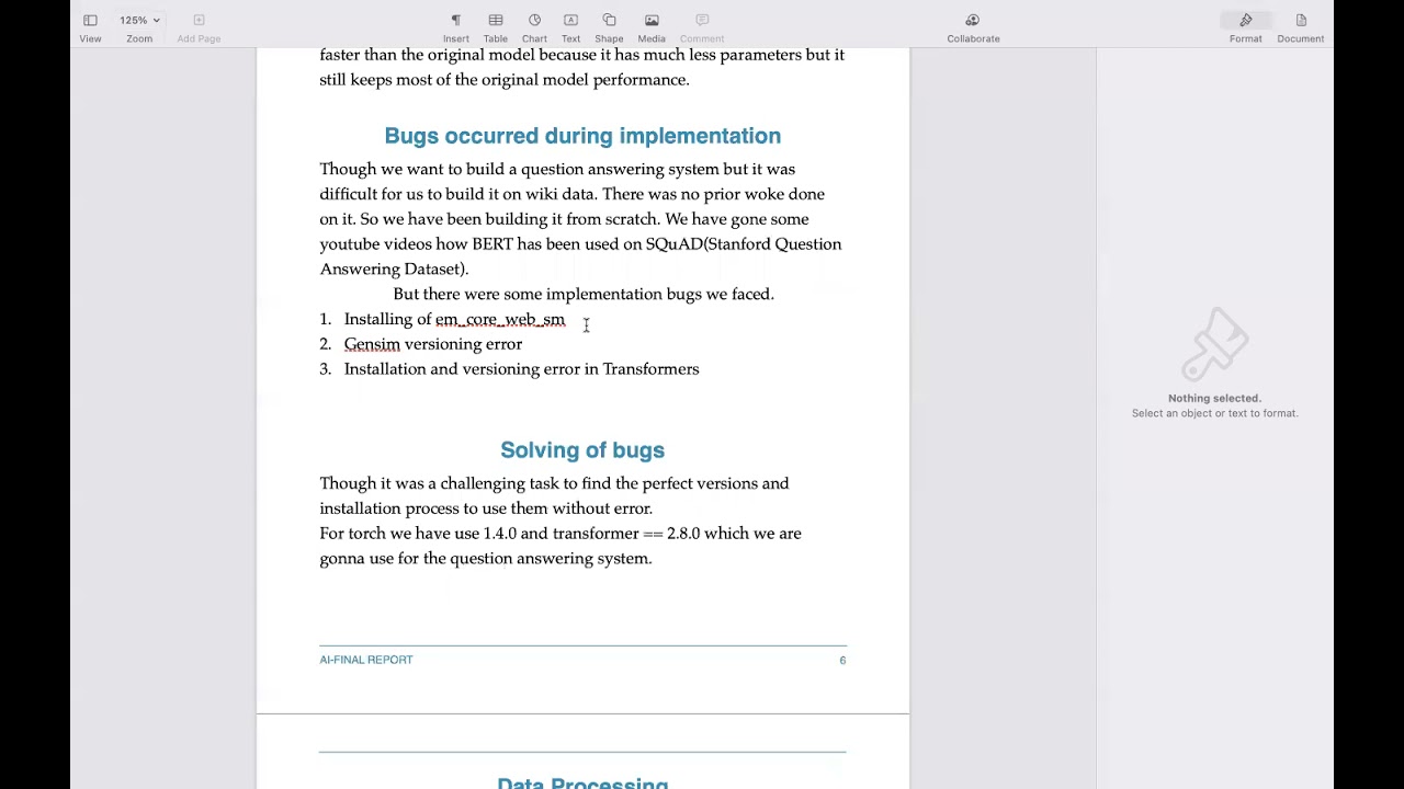 Question Answering System using BERT