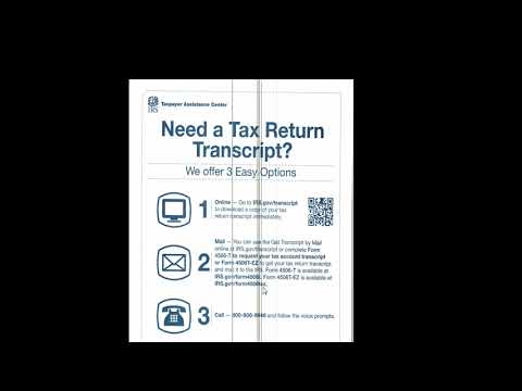 How to request tax transcript from the IRS