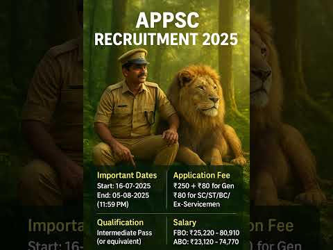 APPSC Forest Beat Officer & ABO Recruitment 2025 | 691 Vacancies | Apply Now! #telugu #appsc #viral